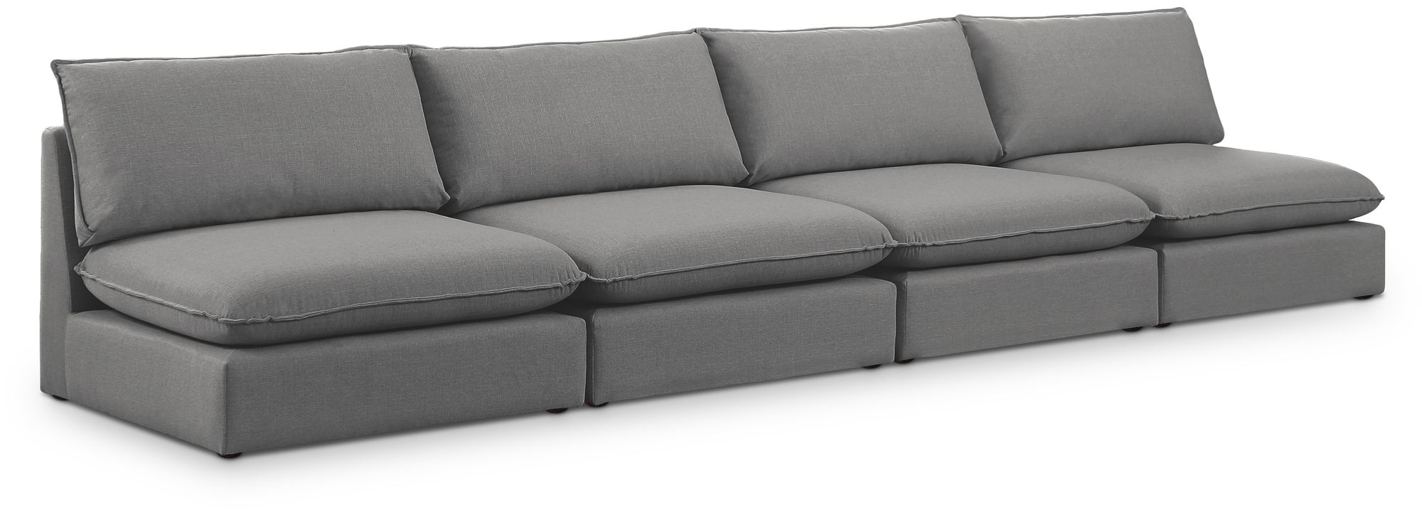 Meridian Mackenzie 160" Linen Armless Modular Sofa