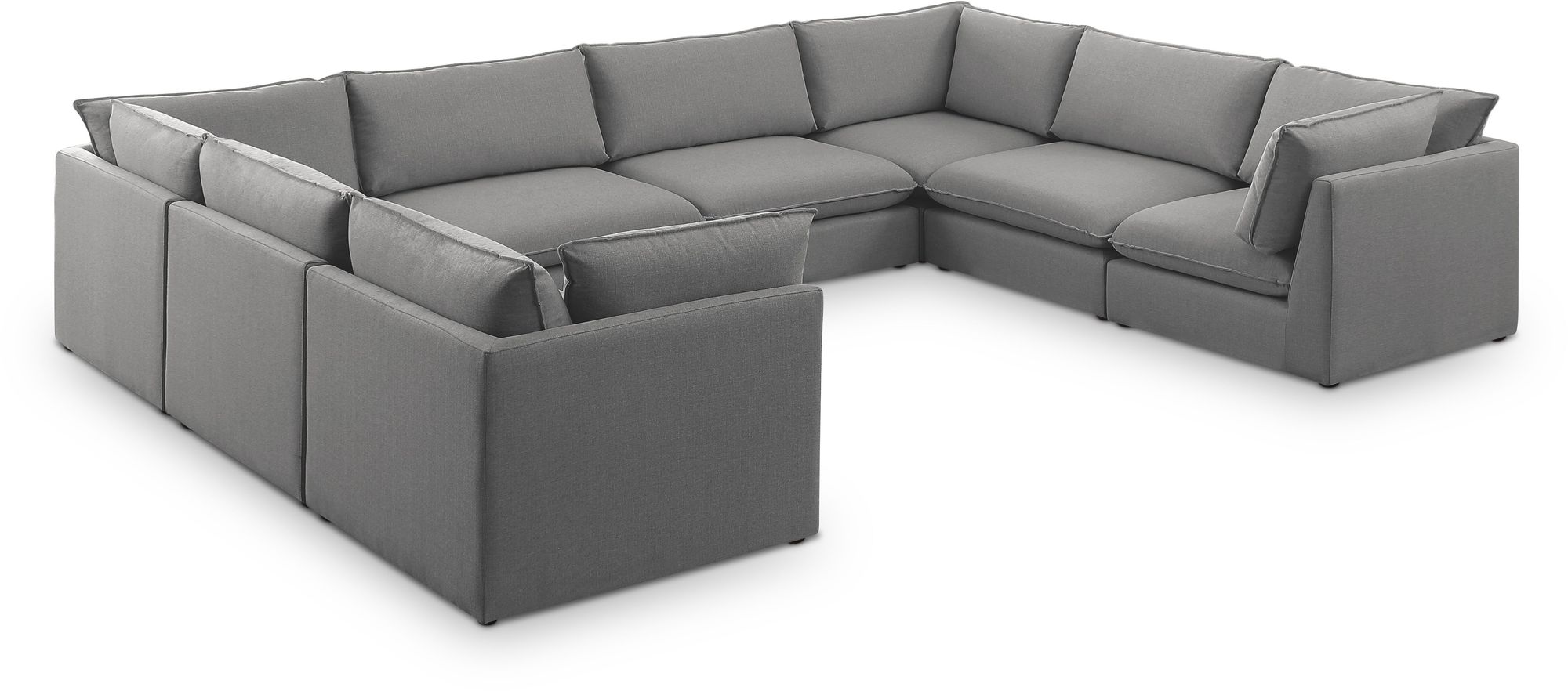 Meridian Mackenzie 160" 8-Pc Linen Modular Sectional