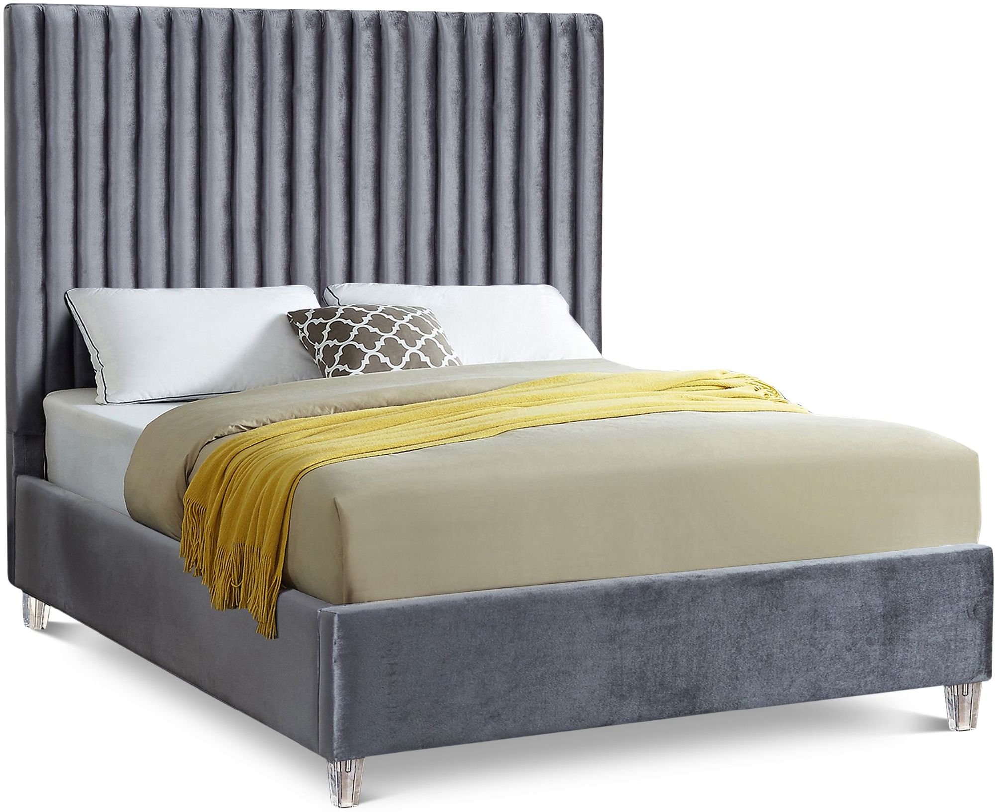 Meridian Candace Velvet Bed