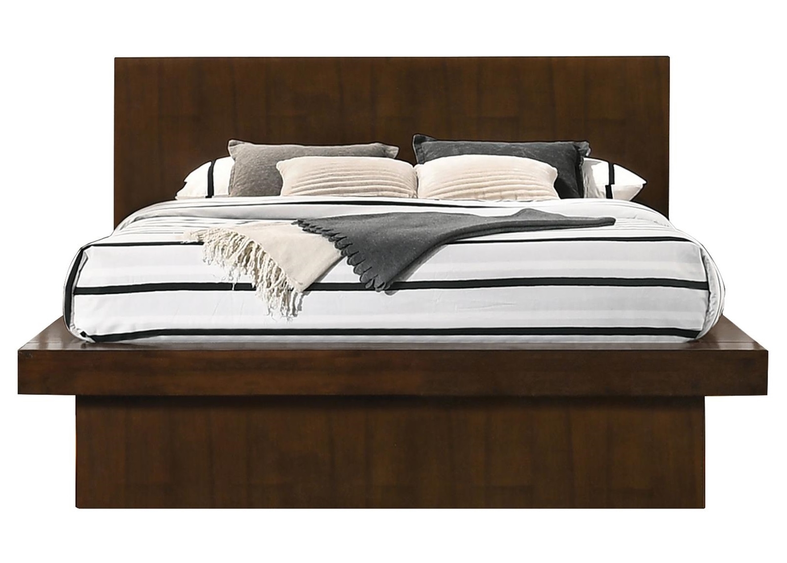 Coaster Jessica Wood Platform Bed w/Rail Seating