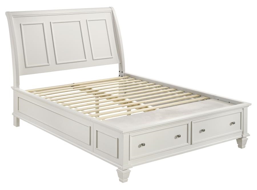 Coaster Sandy Beach Storage Sleigh Bed, Queen Size, Buttermilk