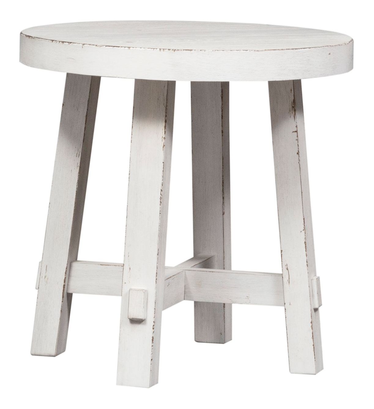 Liberty Modern Farmhouse Splay Leg Round End Table