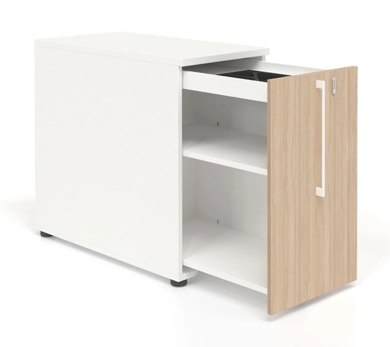 NARBUTAS Boxi Lockable Storage Tower w/2 Shelves & Pencil Tray