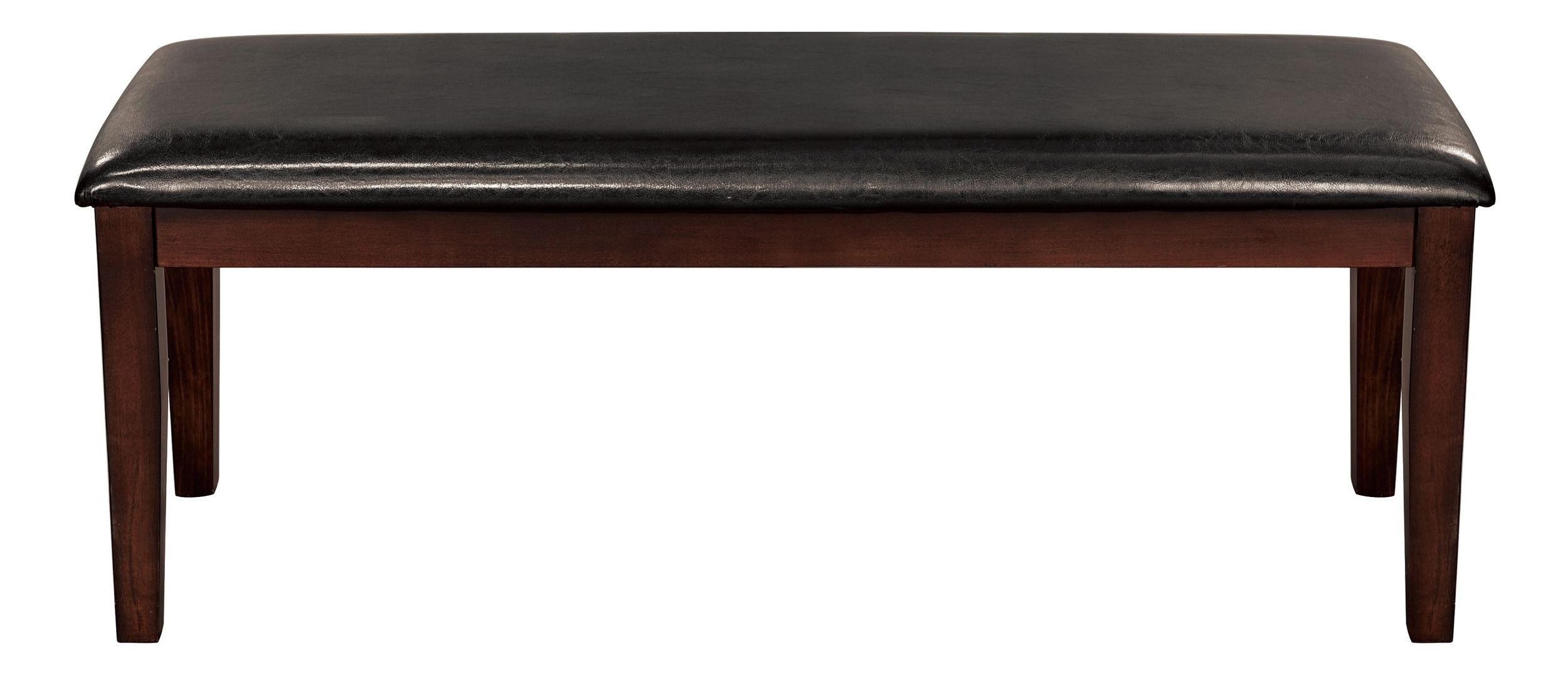 Homelegance Mantello Vinyl Bench, Cherry/Dark Brown
