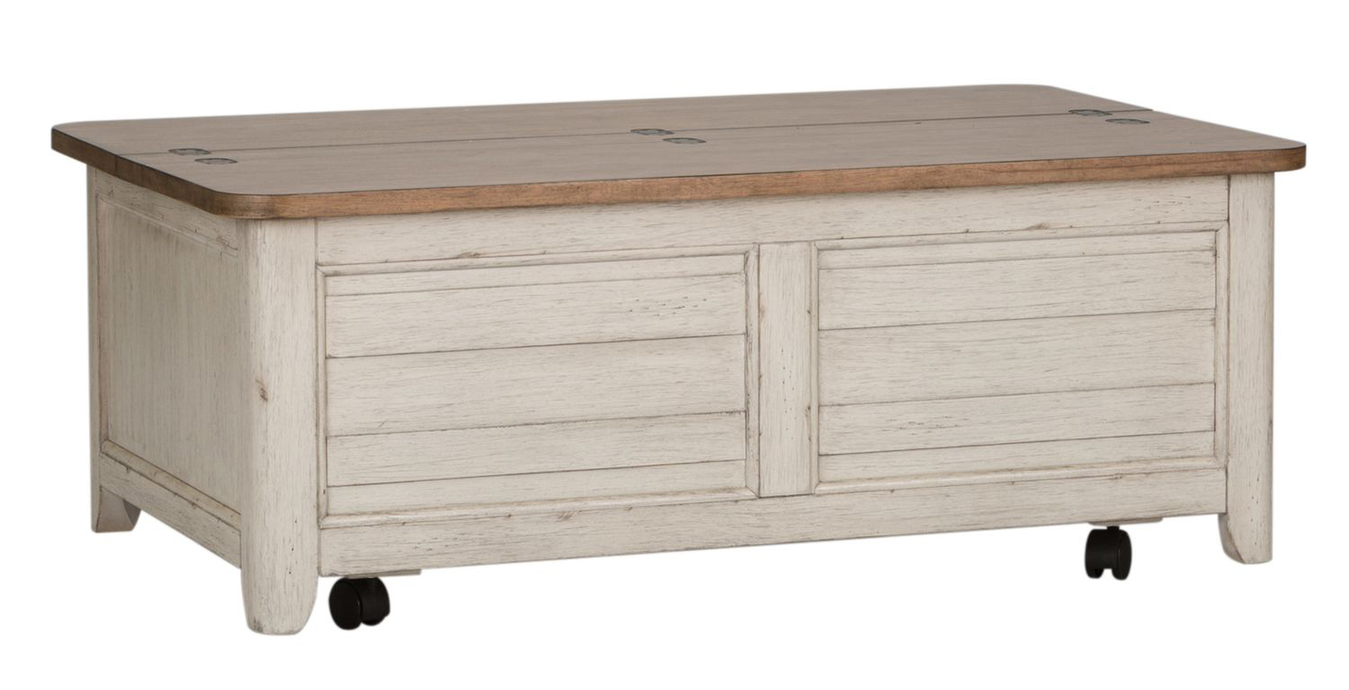 Liberty Farmhouse Reimagined Rectangular Wood Storage Trunk