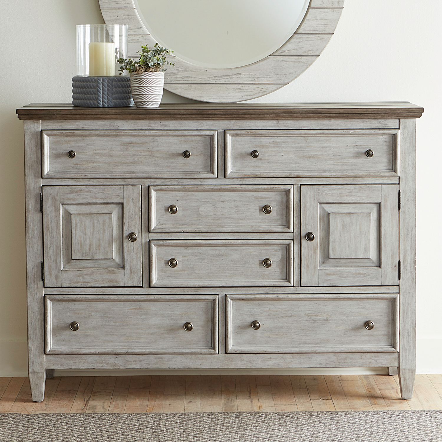 Liberty Heartland Wood 2-Door 6-Drawer Chesser