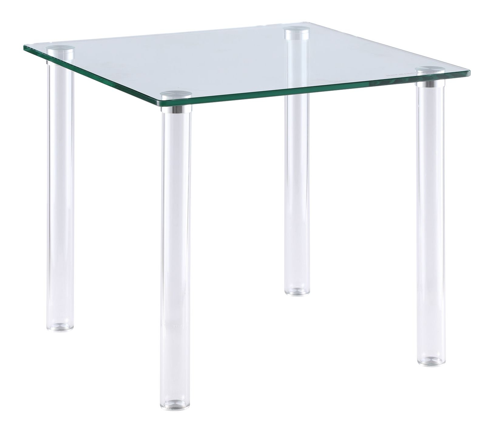 8713 Tempered Glass Lamp Side Table w/Acrylic Legs by Chintaly Imports ...