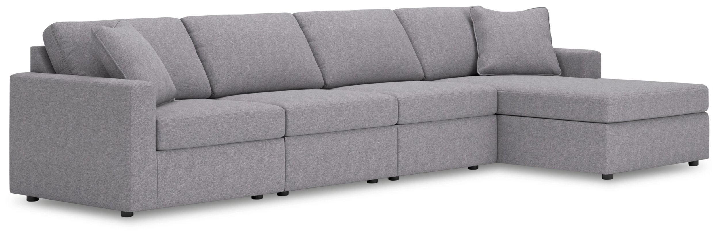 Ashley Modmax 4-Piece Sectional Sofa w/RAF Chaise, Granite