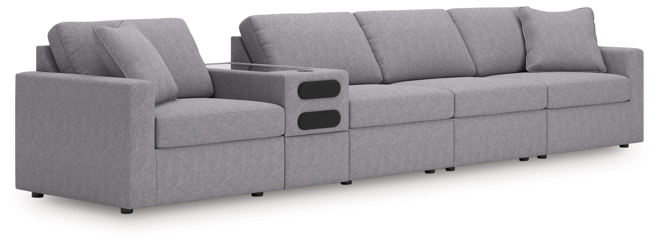 Ashley Modmax 5-Piece Modular Sofa w/Audio Console, Granite