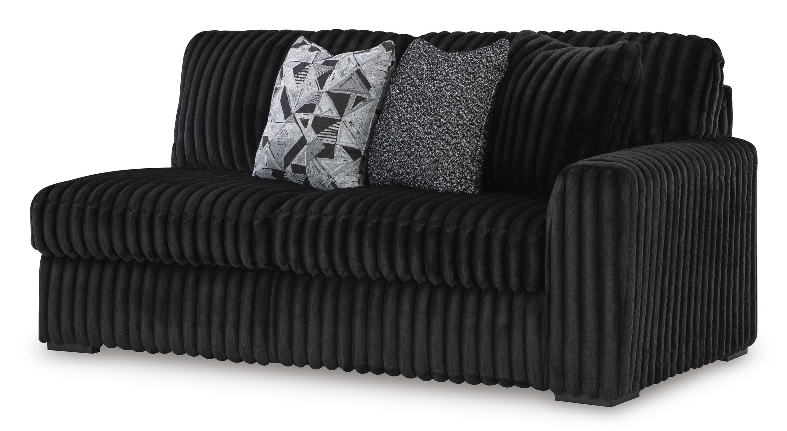 Ashley Midnight-Madness 2-Pc Polyester L-Shaped LAF Sectional, Onyx