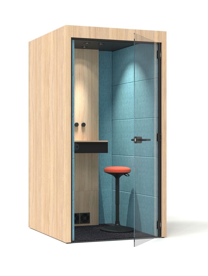 NARBUTAS Silent Room S Acoustic Pod w/Melamine Walls & Glass Door