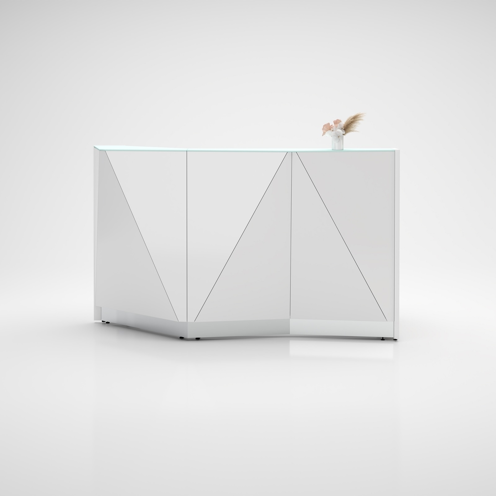Alpa 72 Straight Small Reception Desk by MDD Office Furniture