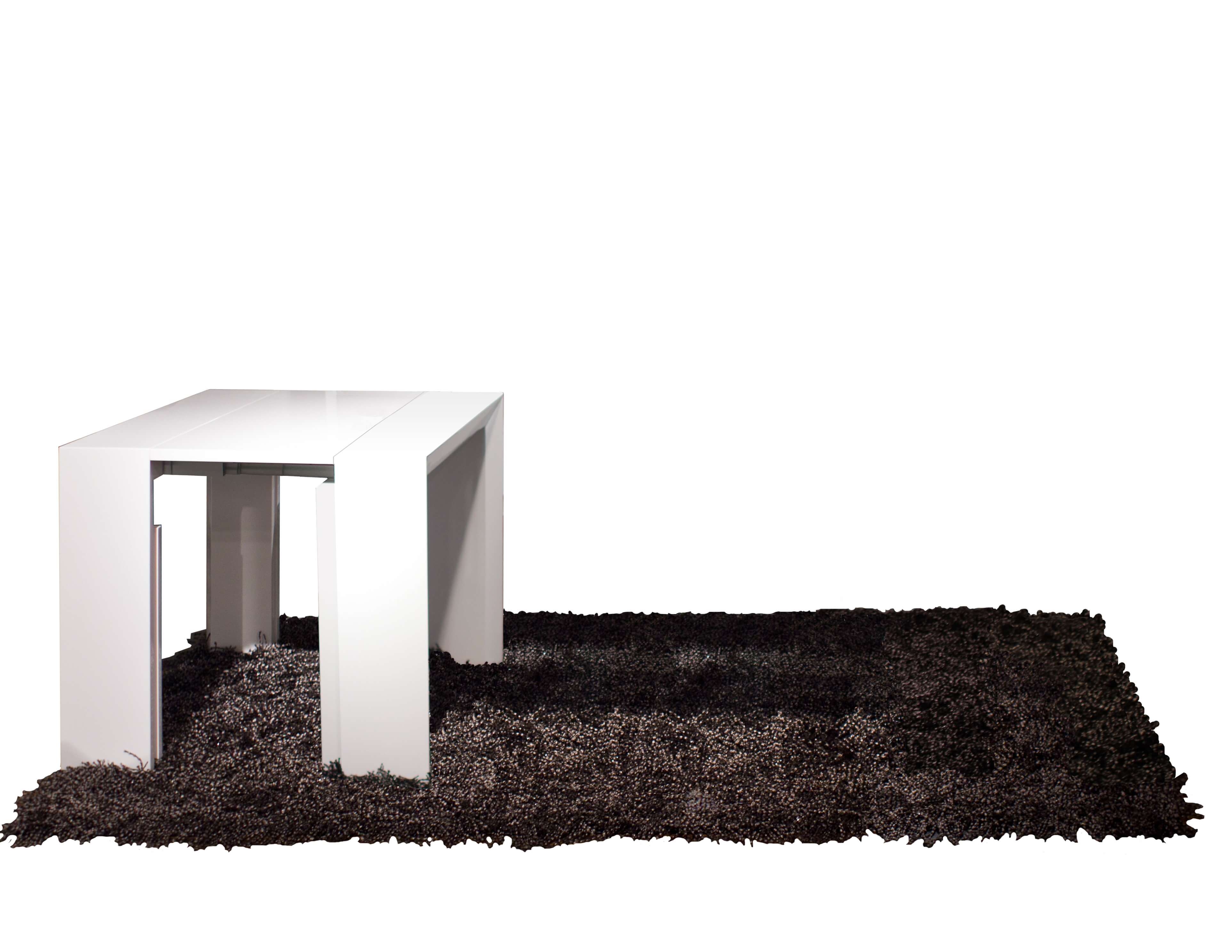 Sharelle Furnishings Bellini Lacquer Extendable Dining Table, White