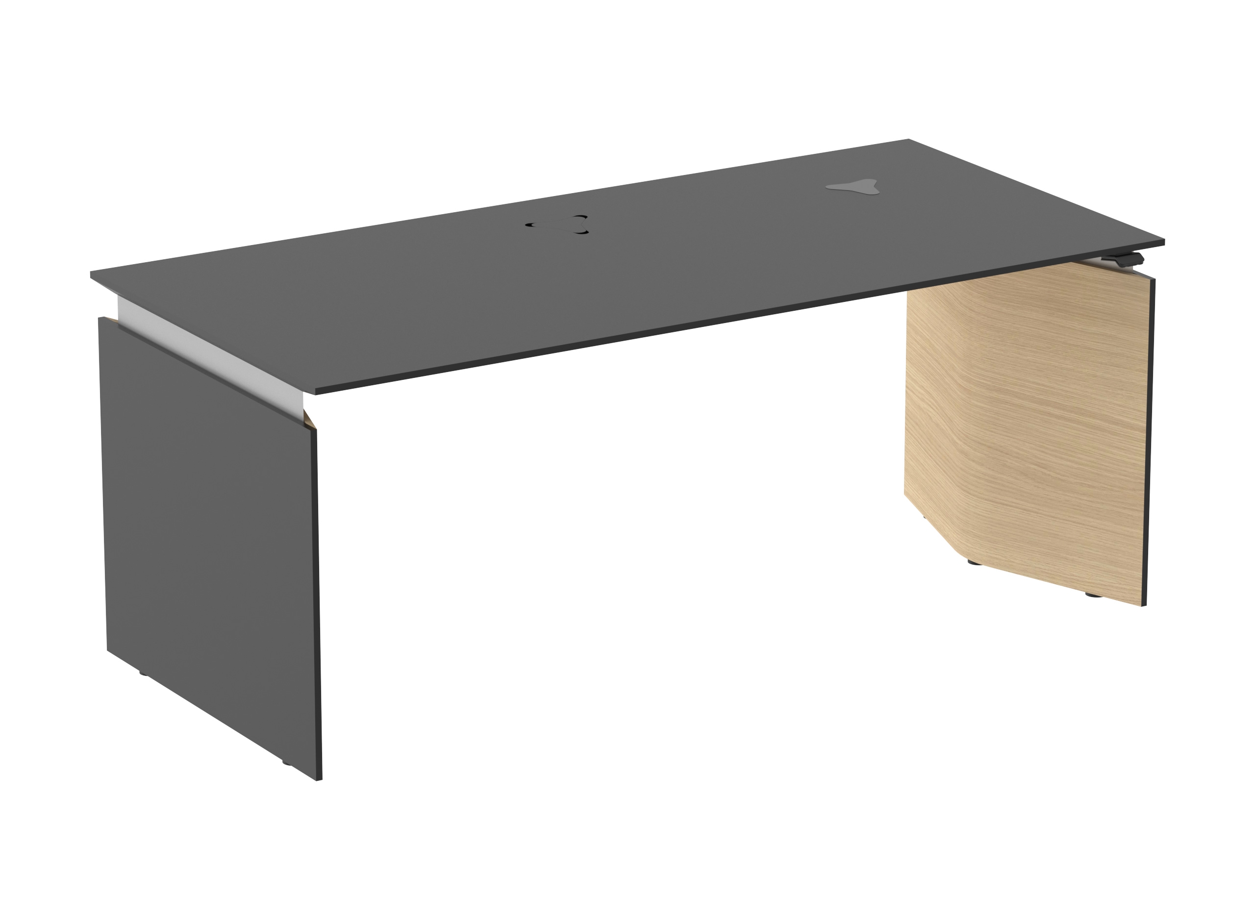 Move 70.8 Executive Sit-Stand Desk w/Built-in Power Socket Block ...