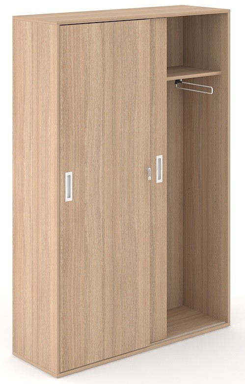 NARBUTAS Choice 5H Wardrobe w/Sliding Doors & 2 Pull-Out Rails