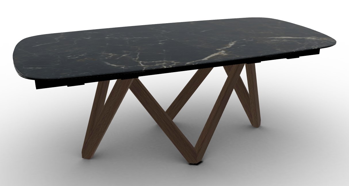 Calligaris Cartesio W78.8"/116.6" Rounded Rectangular Dining Table ...