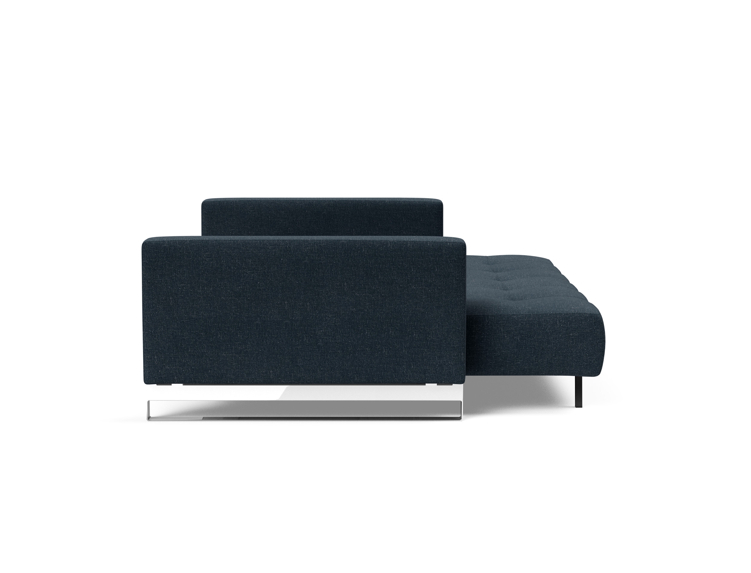Innovation Cassius Deluxe Fabric Sofa Bed w/Chrome Legs, Nist Blue