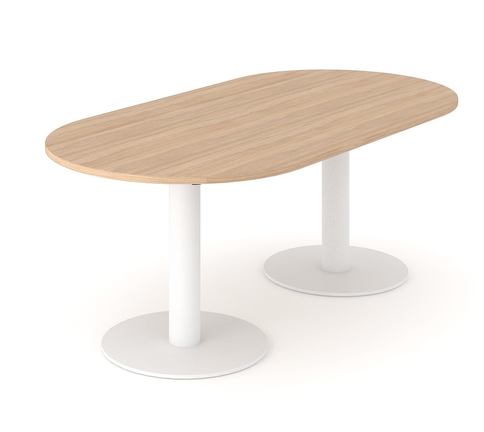 NARBUTAS Forum Oval Meeting Table w/Metal Frame for 8/10 Persons