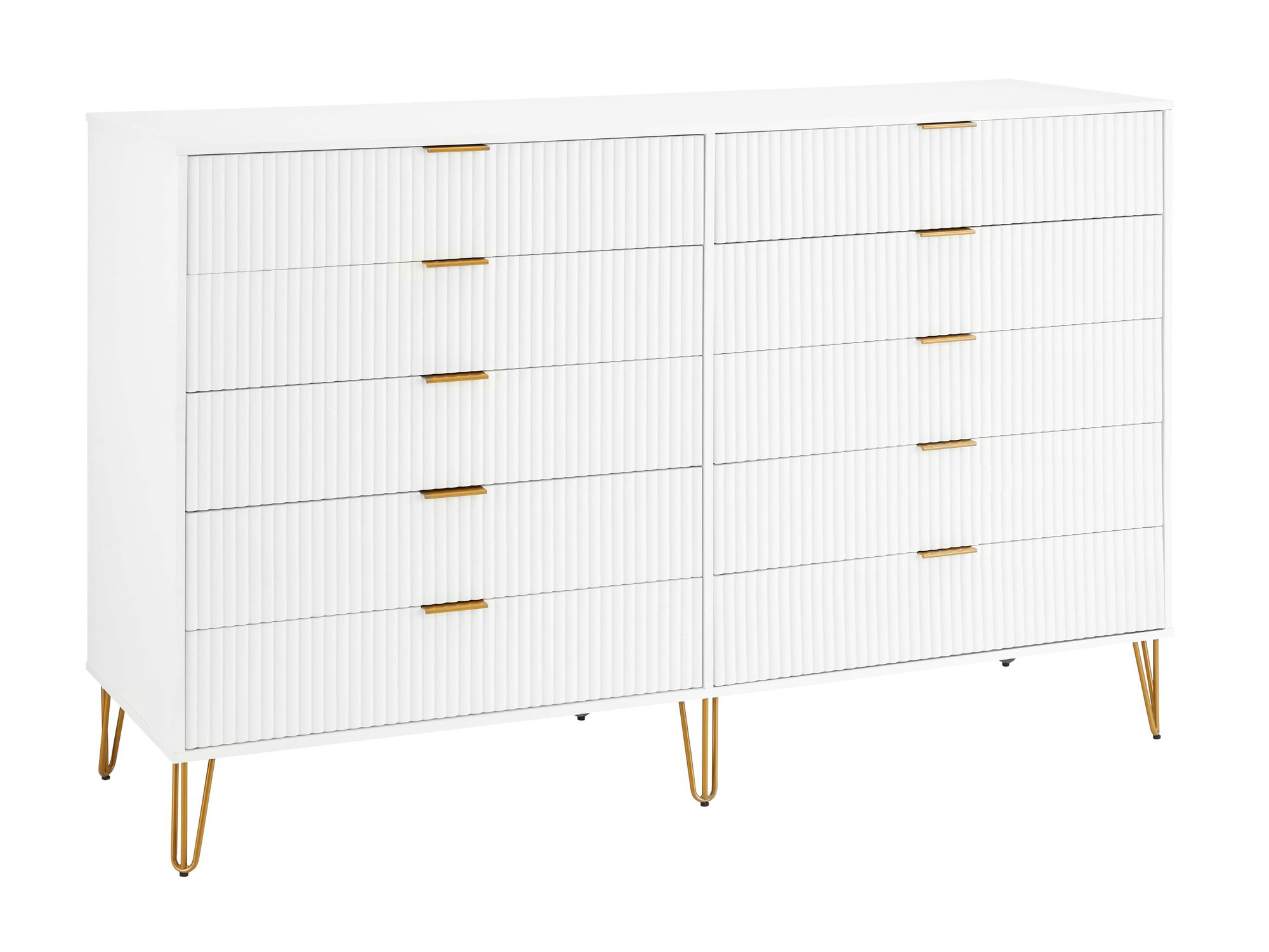 Manhattan Comfort DUMBO 10-Drawer Tall MDF Double Dresser