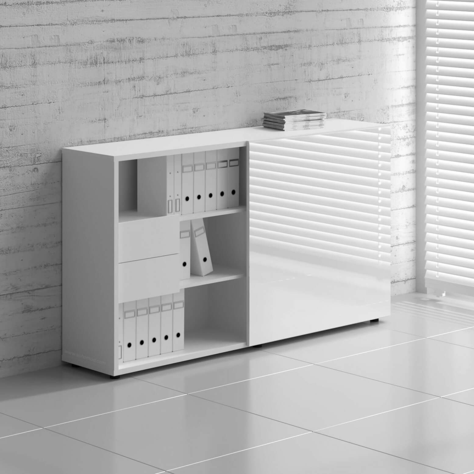 MDD Standard Managerial Cabinet w/HPL Sliding Door