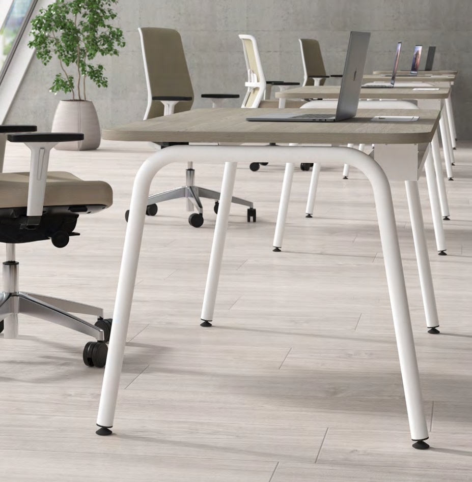 NARBUTAS Round 62.9" Melamine 1-Person Single Desk