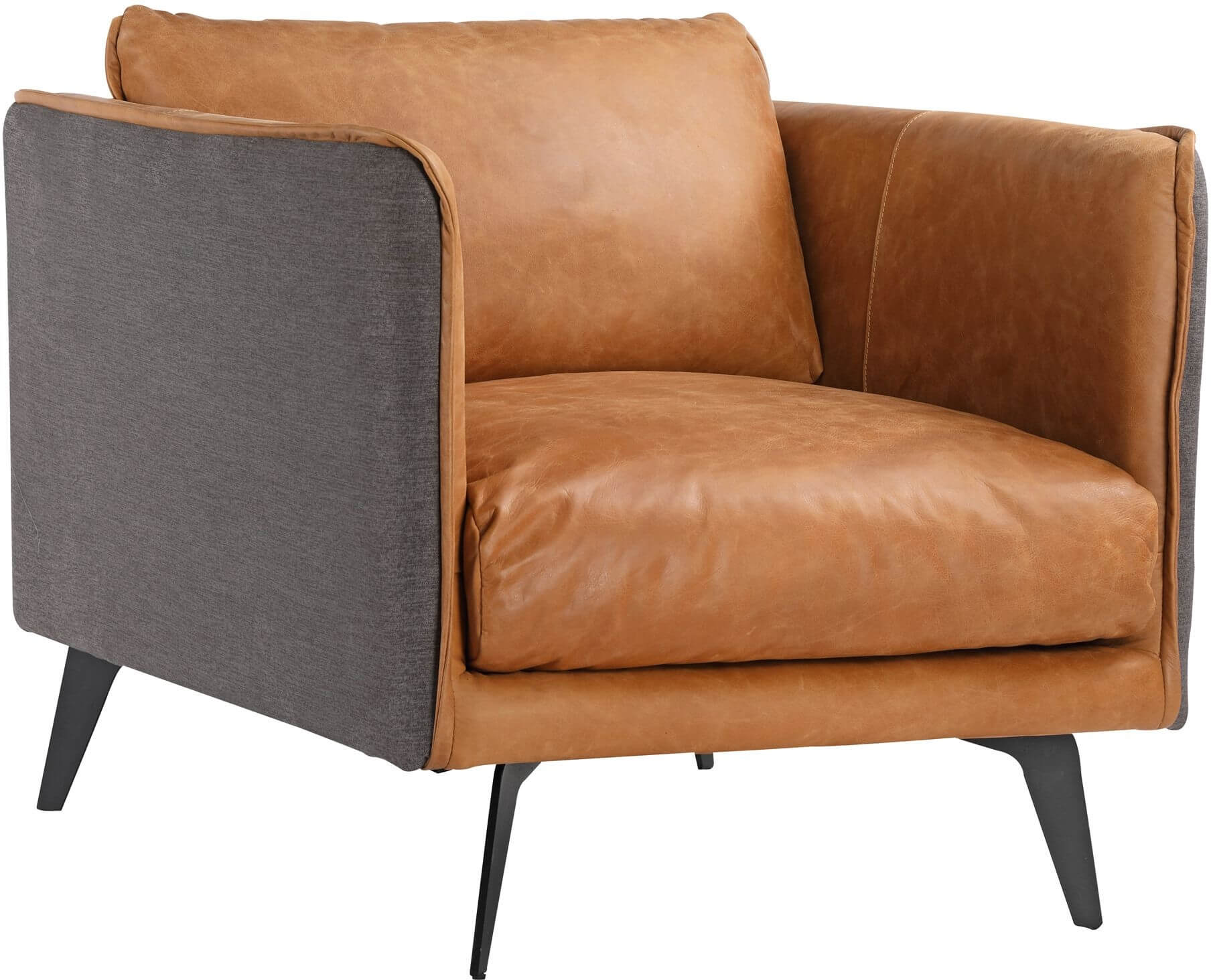 MOE'S Messina Leather Arm Chair, Cognac