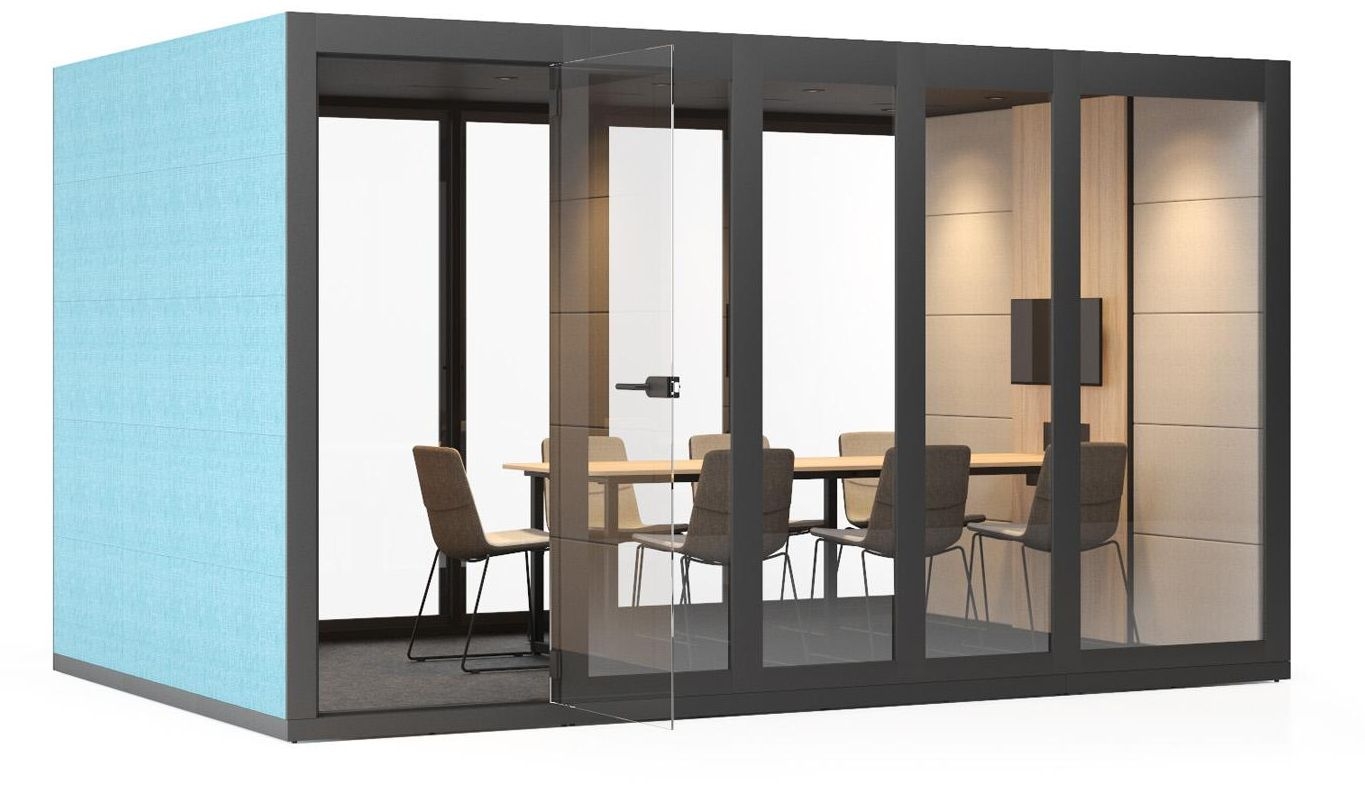 Silent Room XL Large Fabric Soundproof Acoustic Pod w/Glass Facade ...