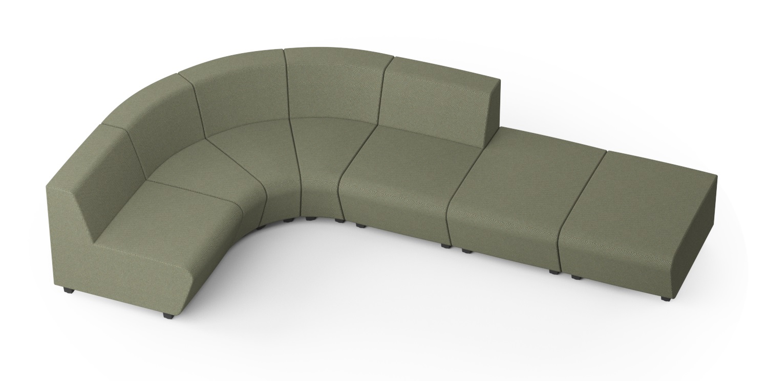 NARBUTAS Soft Rock Curved 1-Sided Seater Set