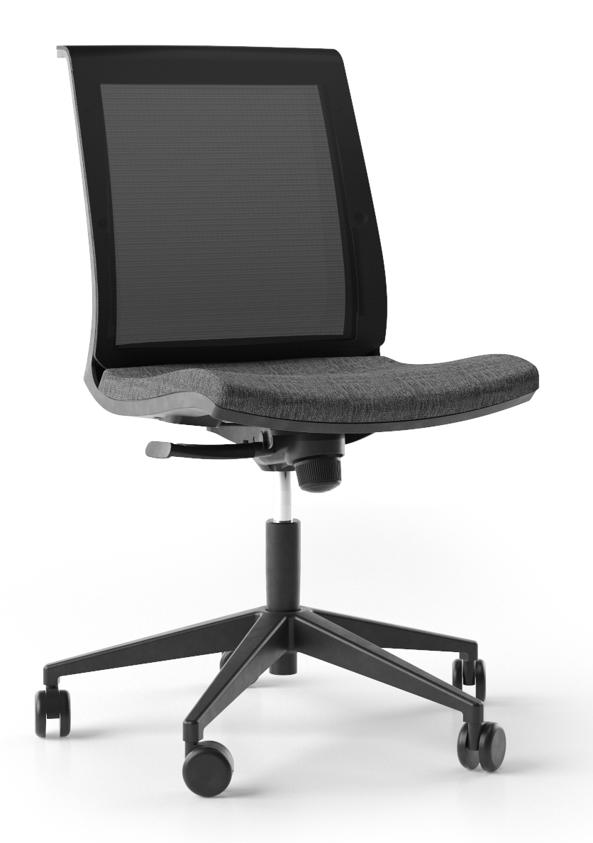 NARBUTAS Eva Task Chair w/Plastic Chair Body in Black