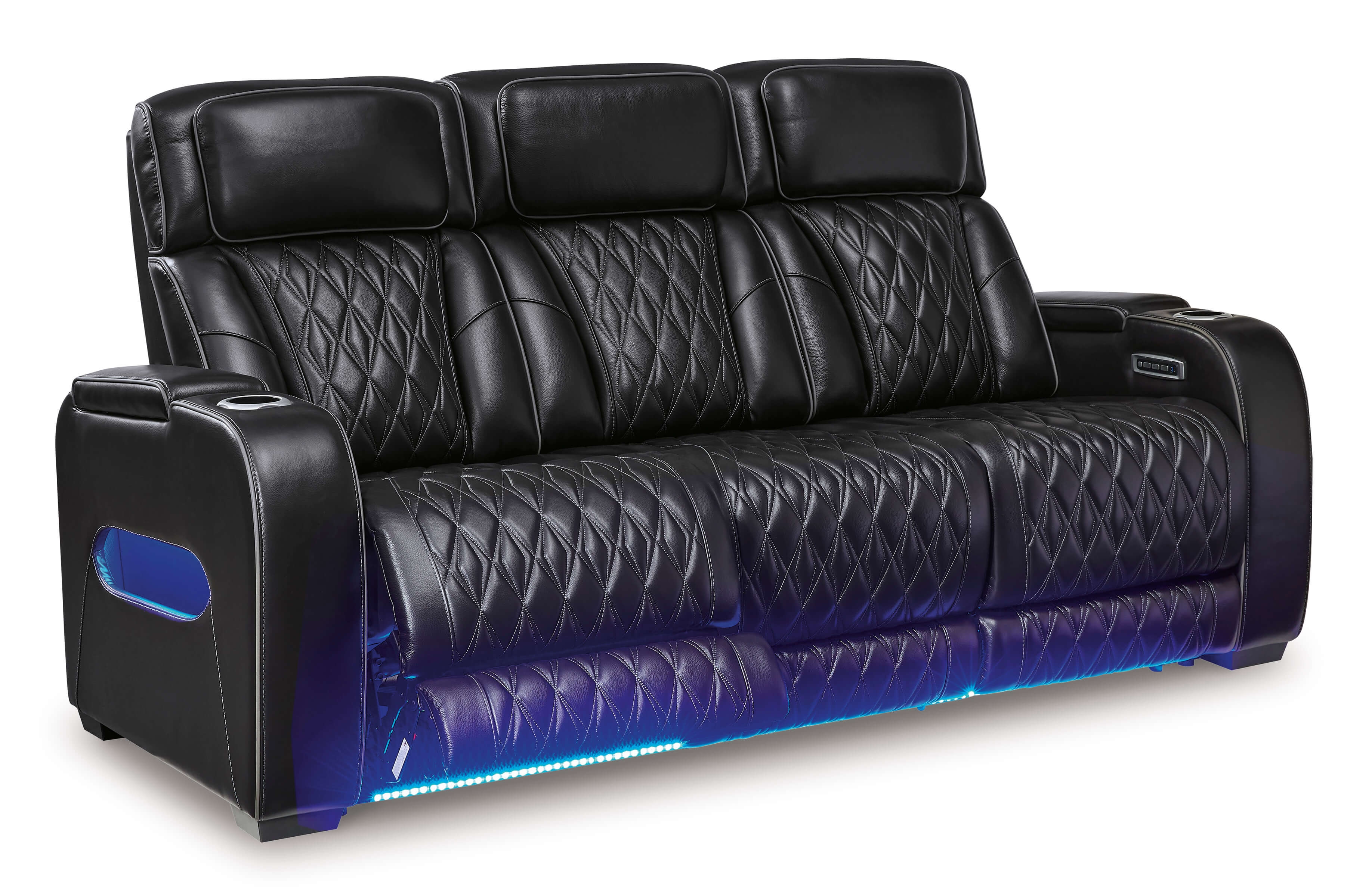 Ashley SM Boyington Leather Power Reclining LED Sofa
