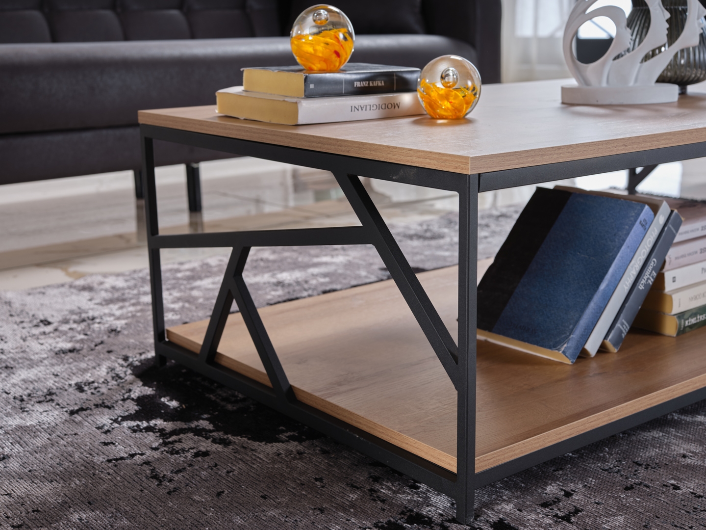 Bellona Whimsy Wood/Metal Rectangular Coffee Table