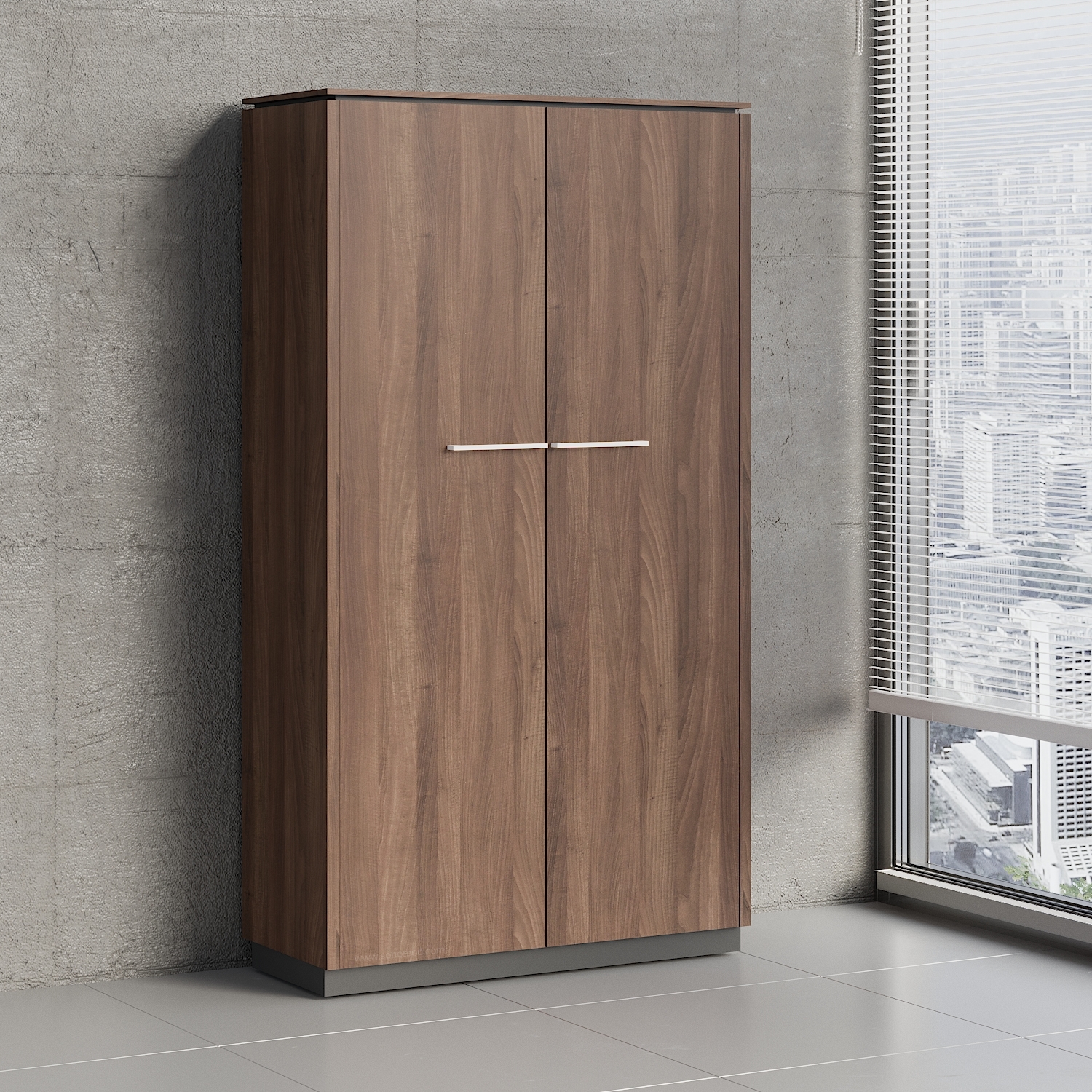 Status Tall Office Wardrobe/Storage Cabinet w/Slide Out Hanger, Lowland ...