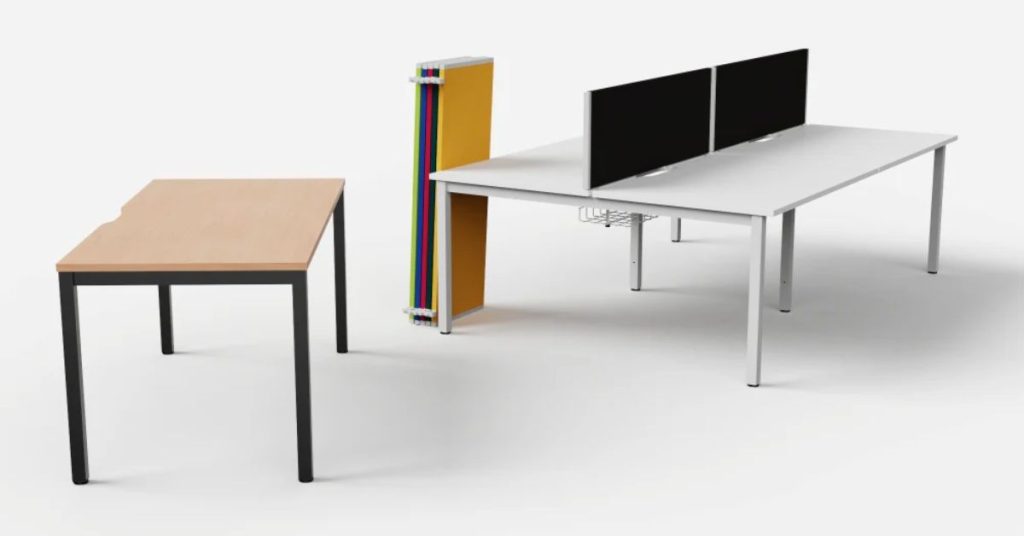 Linear Shape Bench Desks – Stylish, Space-Saving Workstations