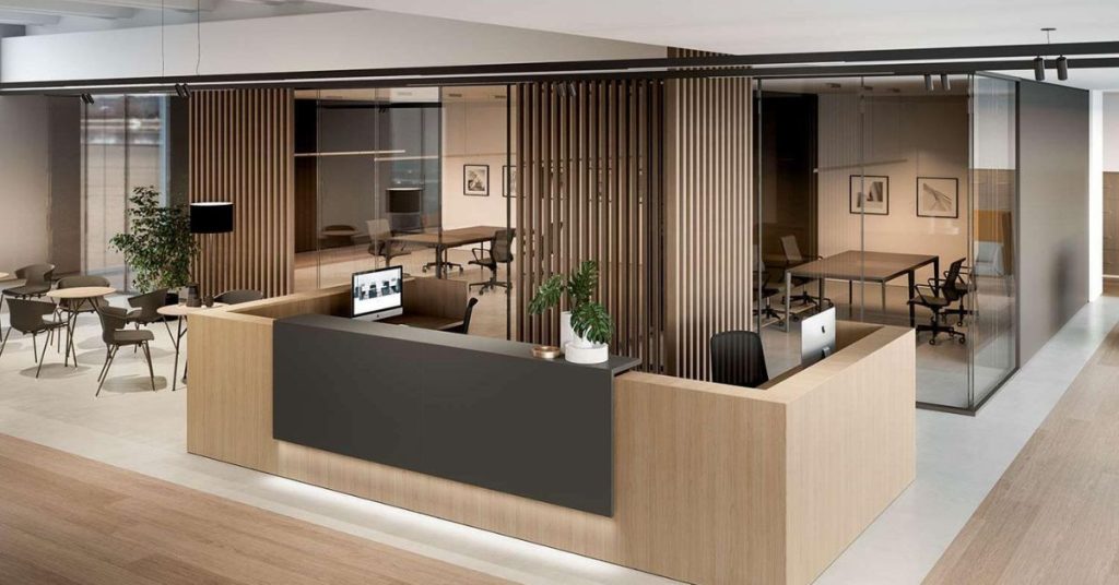 Perect Straight Reception Desks with Countertops for Your Office